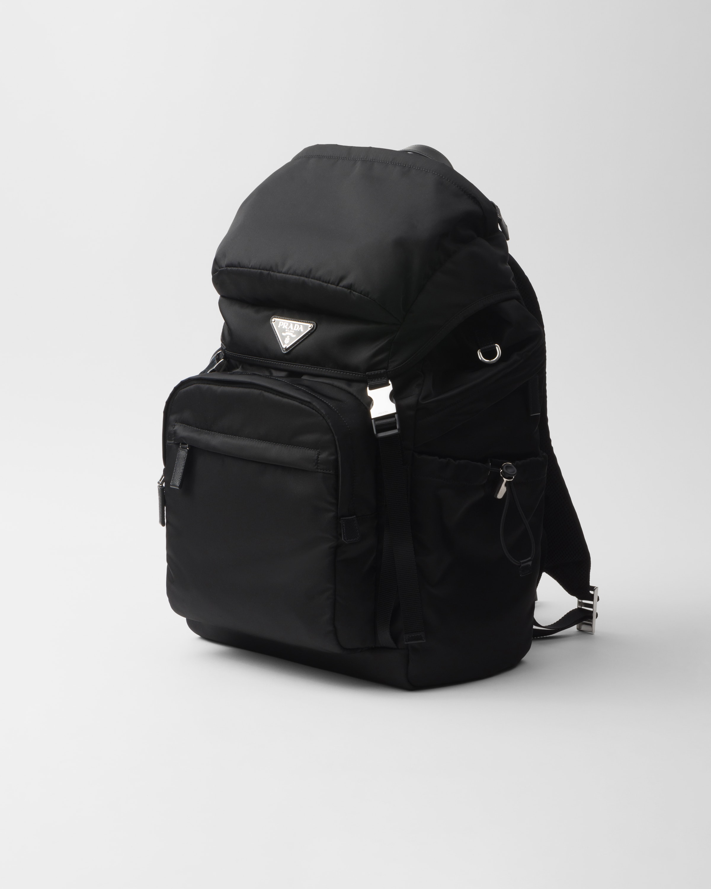 Prada Re-Nylon And Leather Backpack - Black | Editorialist