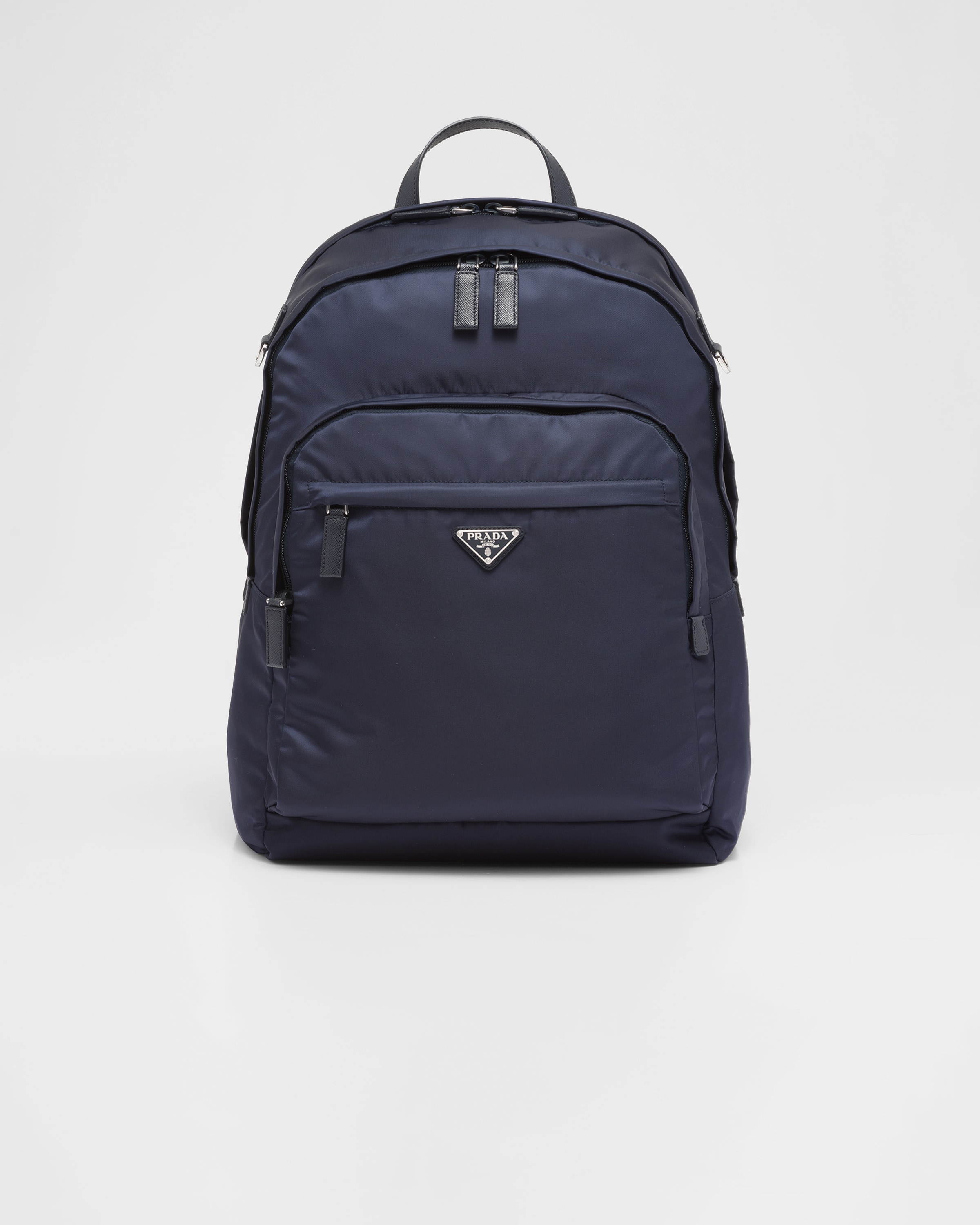 Prada dark blue backpack Prada // Navy Re-Nylon Buckle Backpack – VSP Consignment main image 2