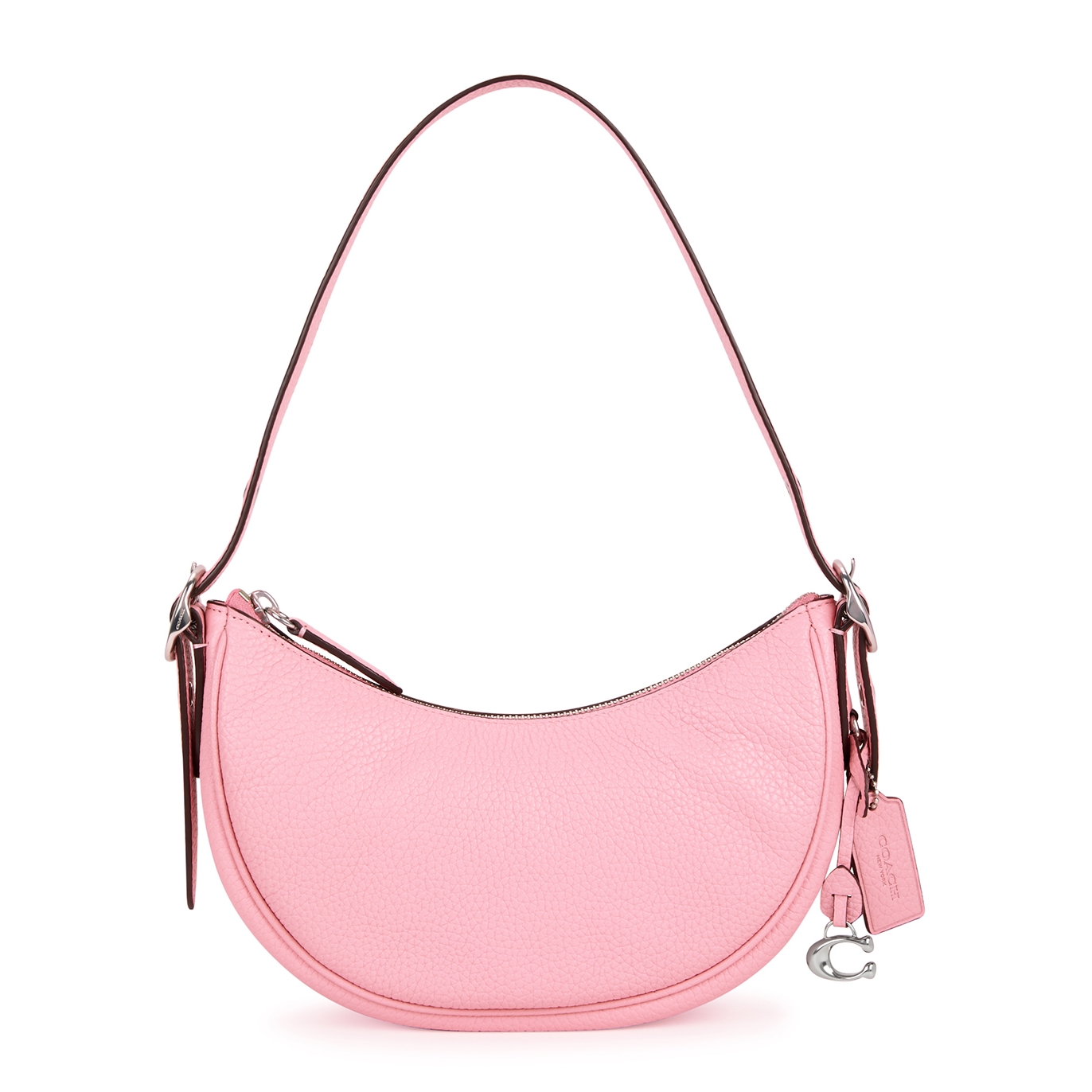 Coach Luna Leather Shoulder Bag, Bag Zip Fastening In Pink - 39 
