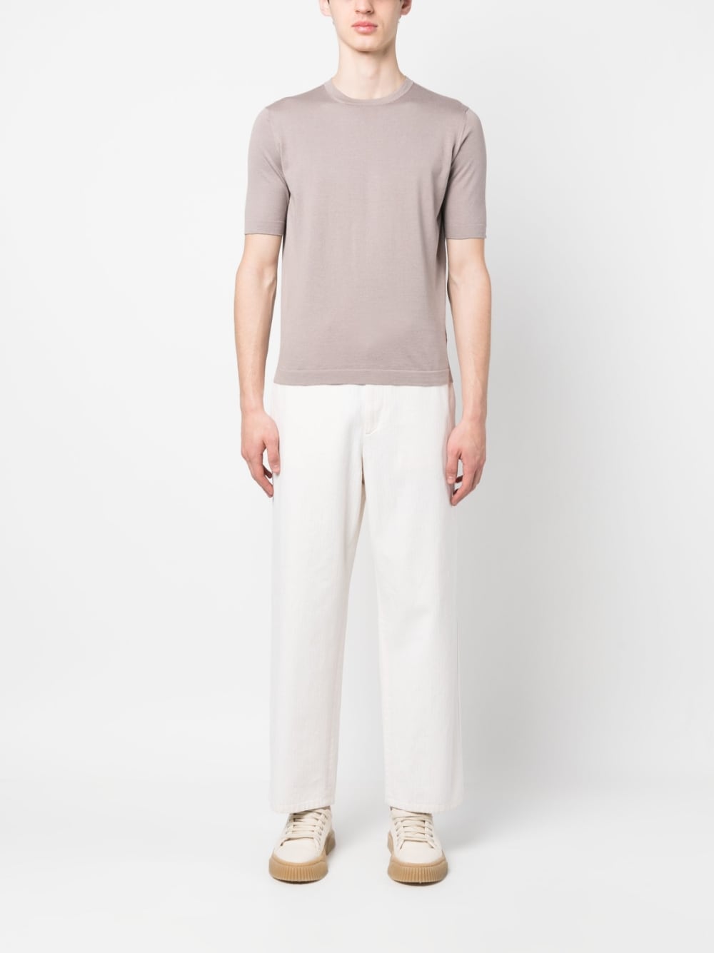 DELL'OGLIO crew-neck cotton t-shirt