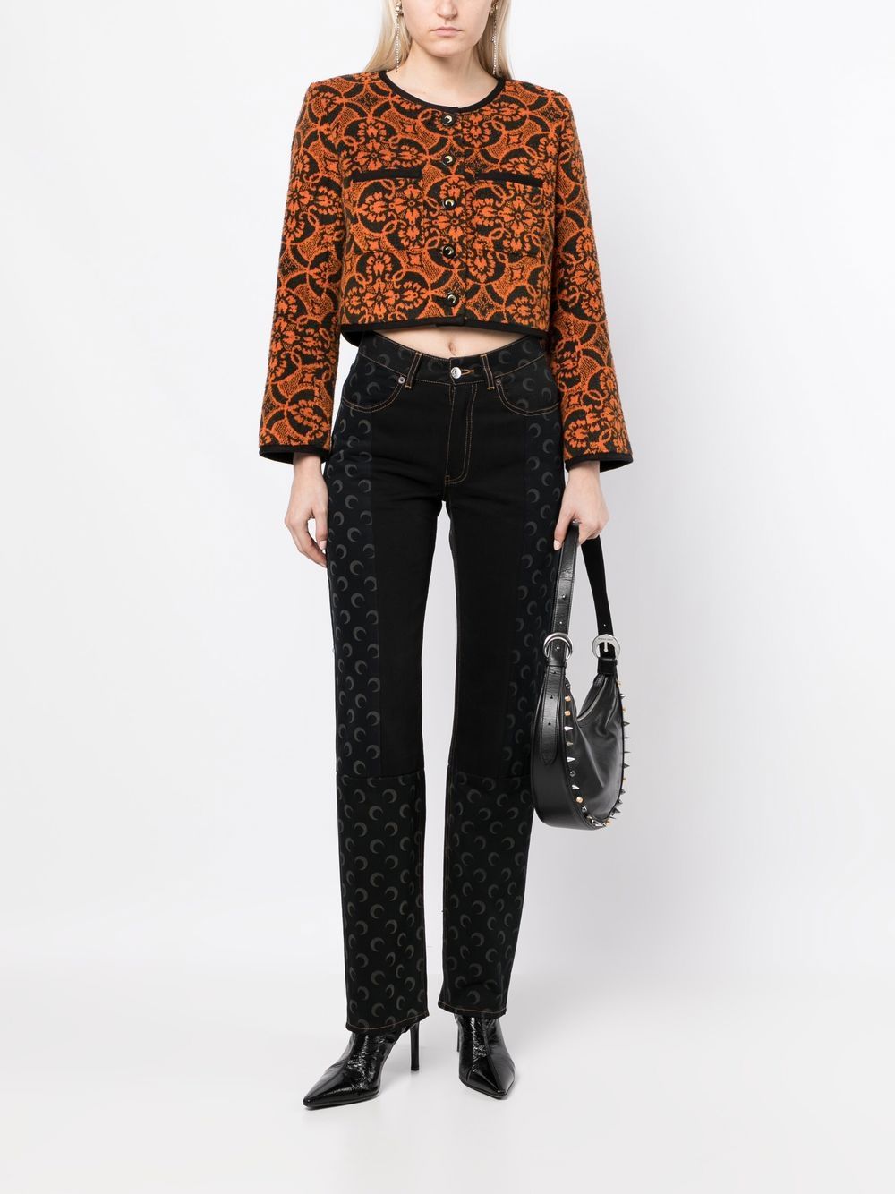 MARINE SERRE Marine Serre Oriental Towelling Cropped Jacket