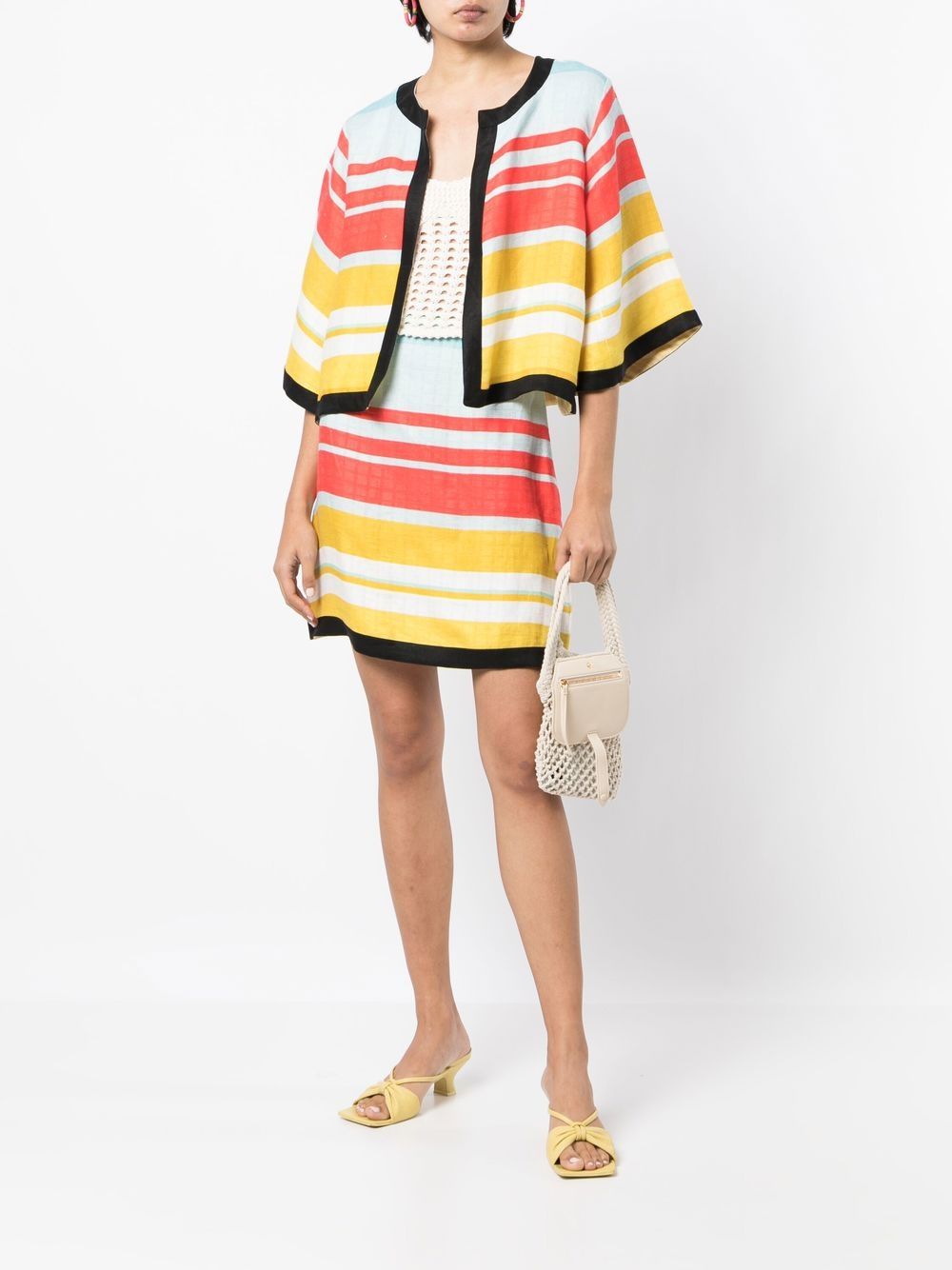 BAMBAH Bambah Stripe-Print Mini Skirt