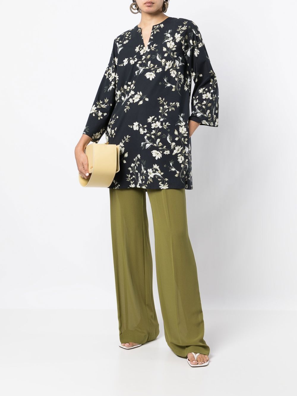 BAMBAH Bambah Floral-Print Cotton-Blend Tunic