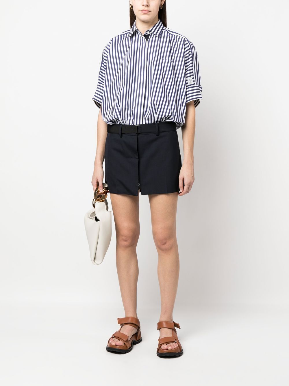 SACAI sacai Striped Panelled Shirtdress