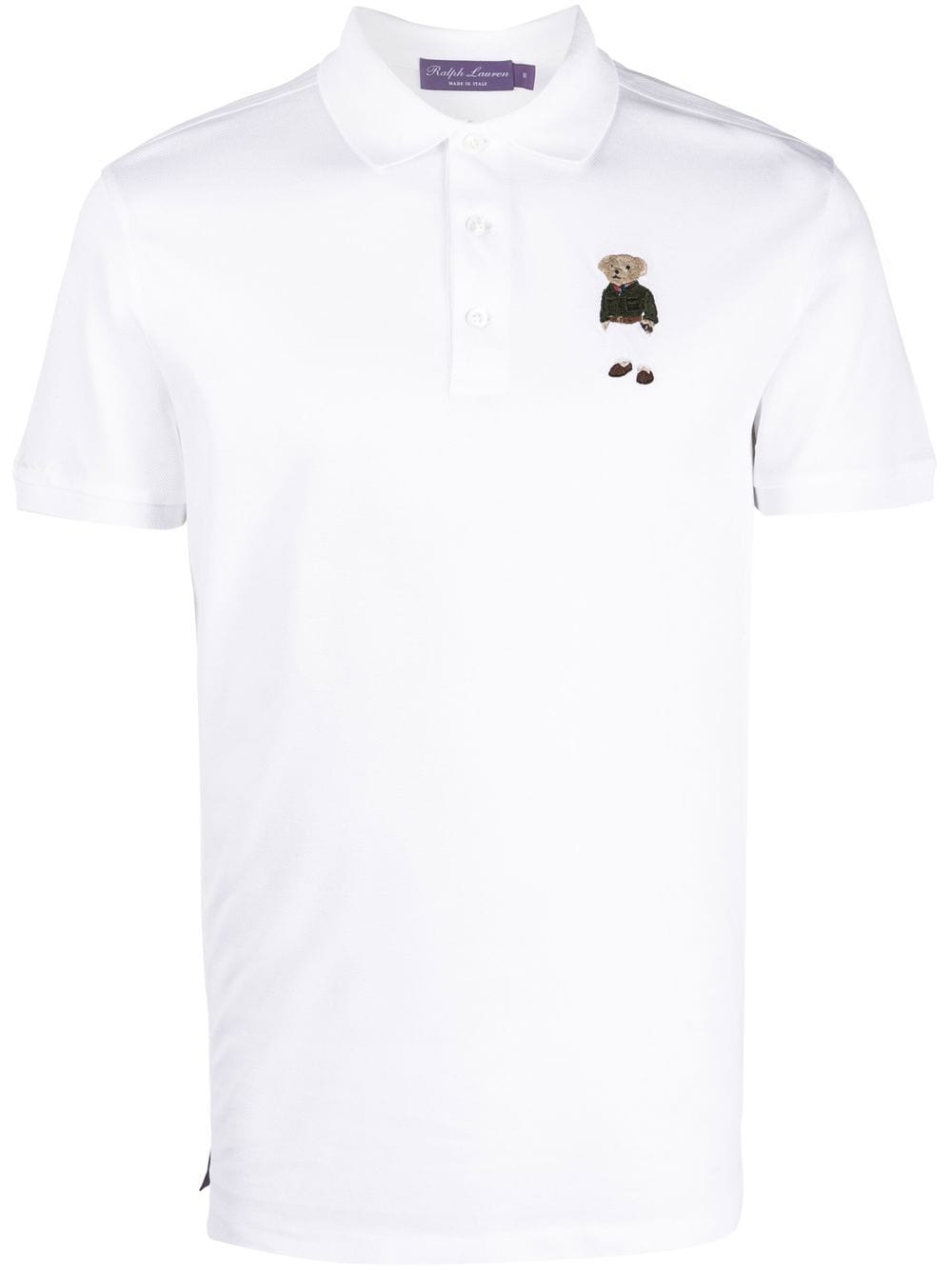 Ralph Lauren Polo Bear Motif Polo Shirt White Editorialist