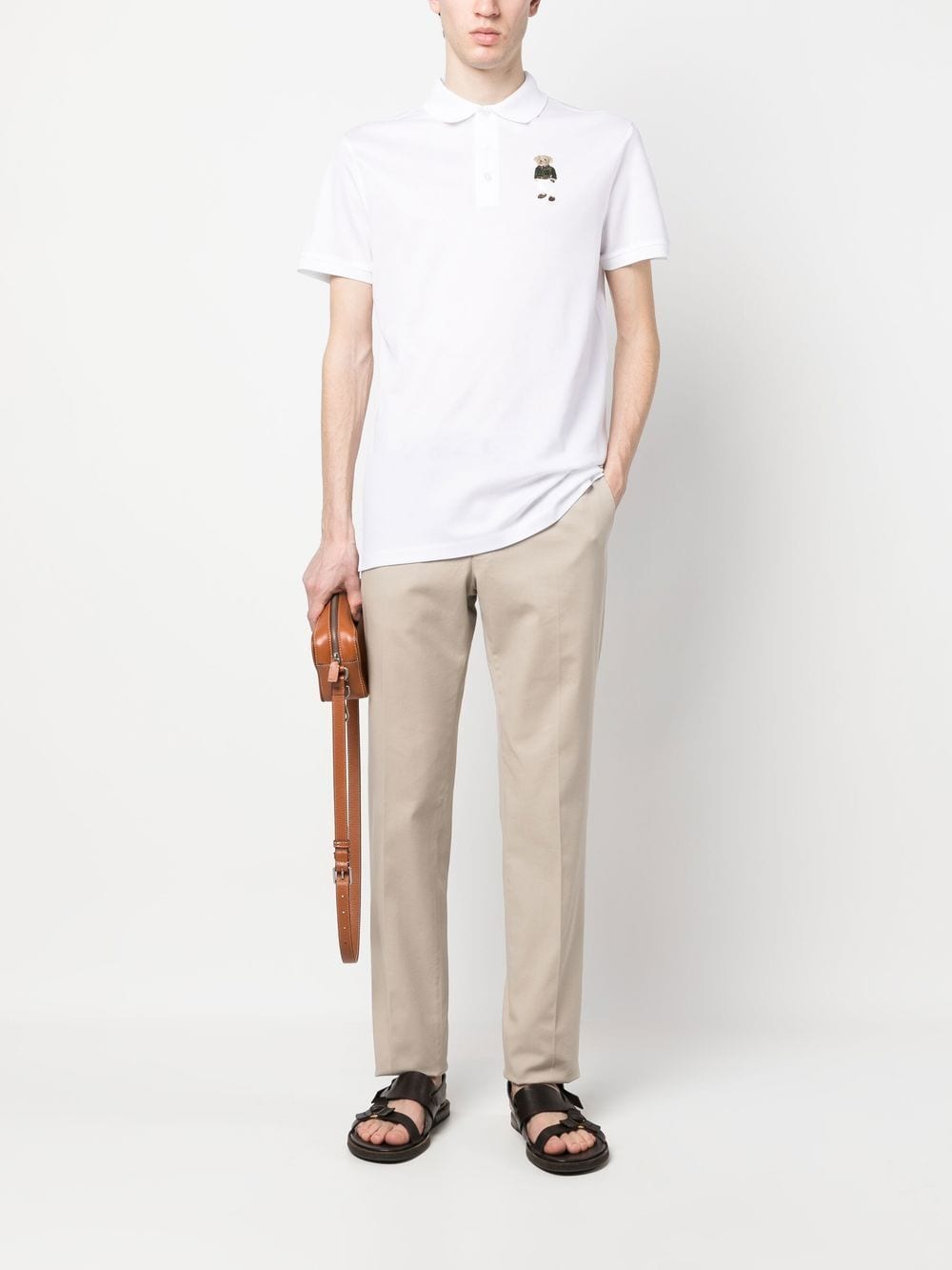 RALPH LAUREN PURPLE LABEL polo bear motif polo shirt