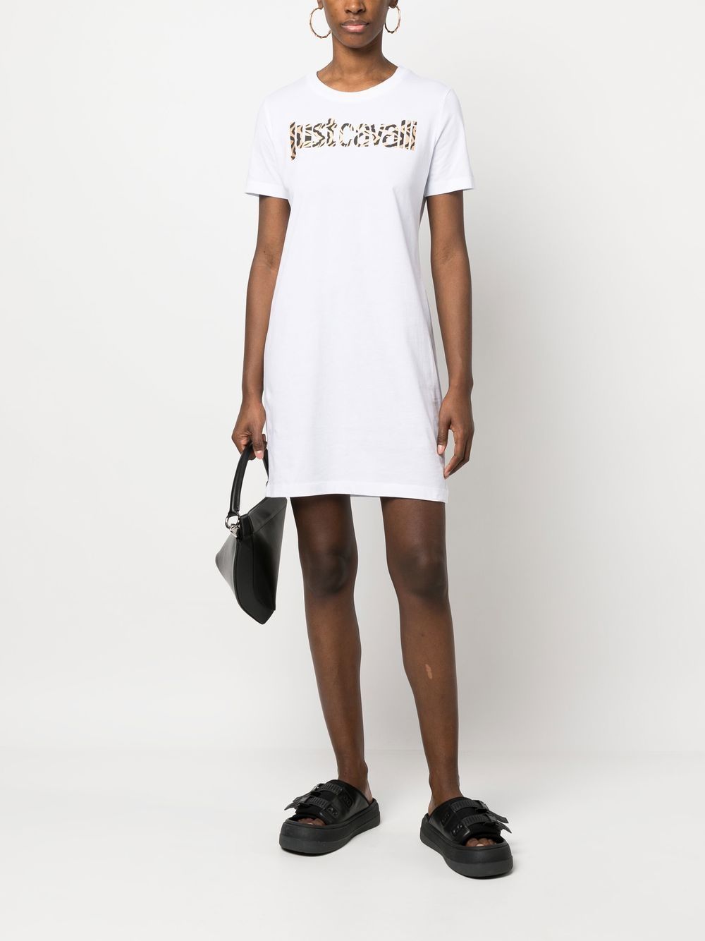 JUST CAVALLI Just Cavalli animal-print logo t-shirt dress