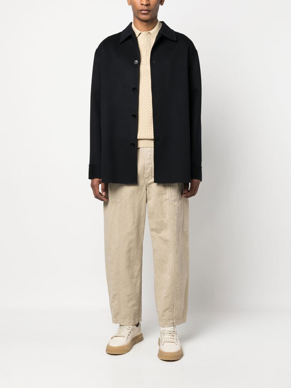 JIL SANDER long-sleeve cashmere shirt jacket