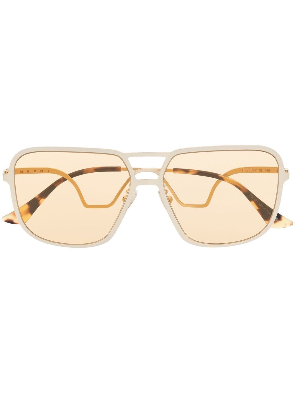 Marni Square-Frame Sunglasses - Gold | Editorialist display picture 3