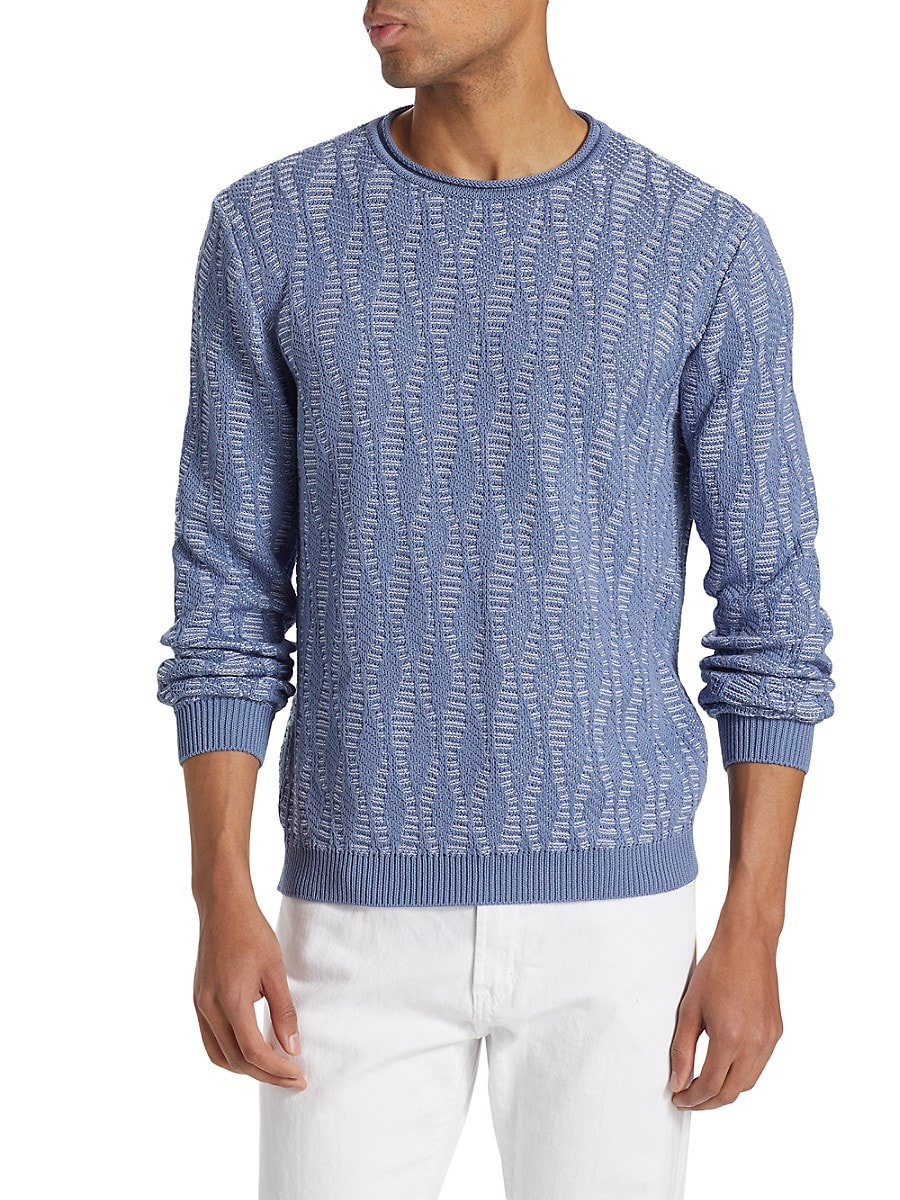 Giorgio Armani Cotton Oversized Sweater In Green - 40% Off