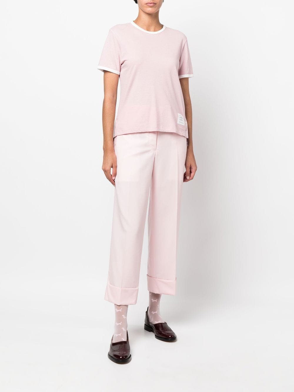 THOM BROWNE Contrast-Trim T-Shirt