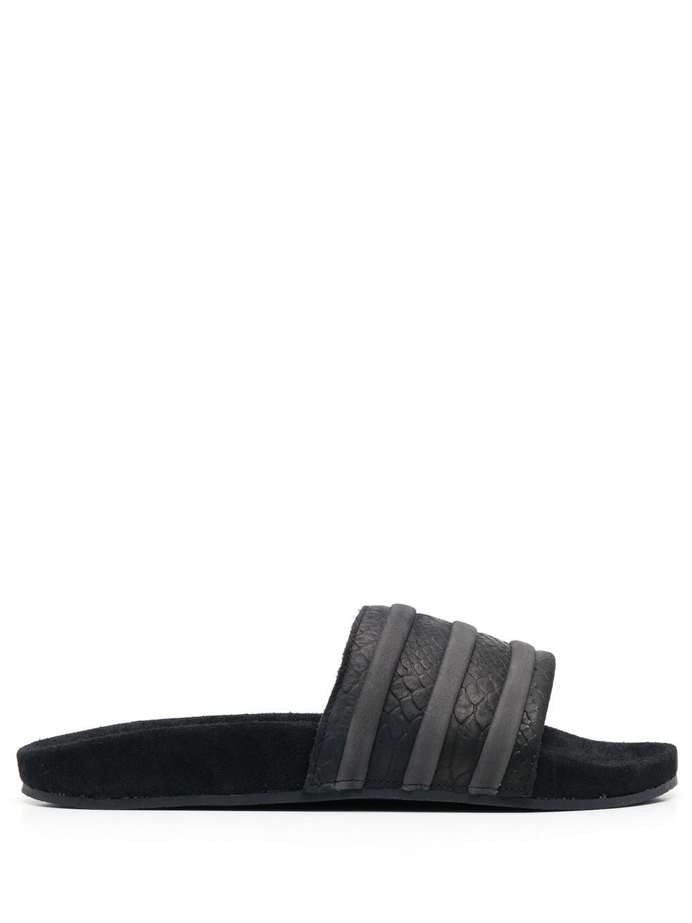 adidas Black Slide Sandals with Embossed Logo Adidas Men main image 3