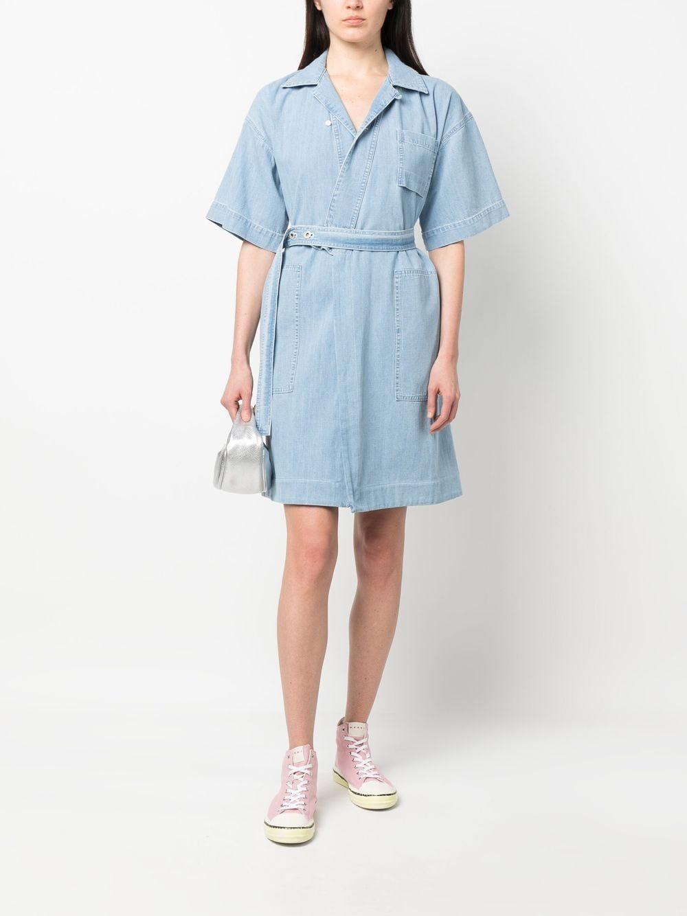 KENZO Tied-Waist Denim Wrap Dress