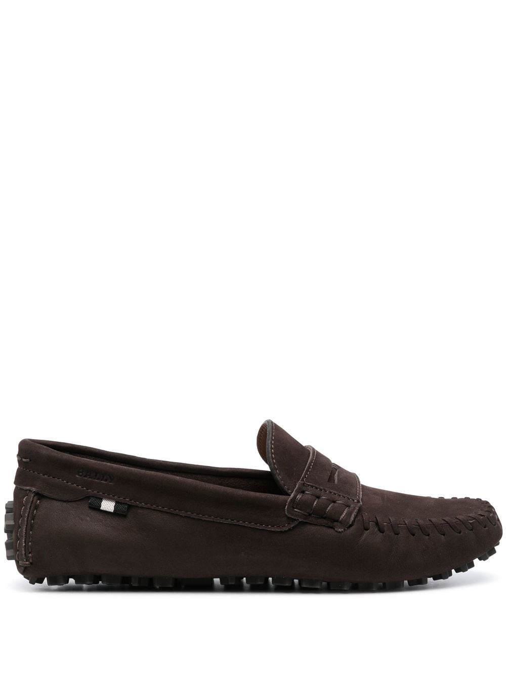 Bally Suede Penny Loafers - Brown | Editorialist display picture 1