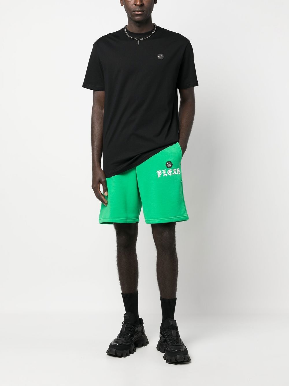 PHILIPP PLEIN Logo-Plaque Track Shorts