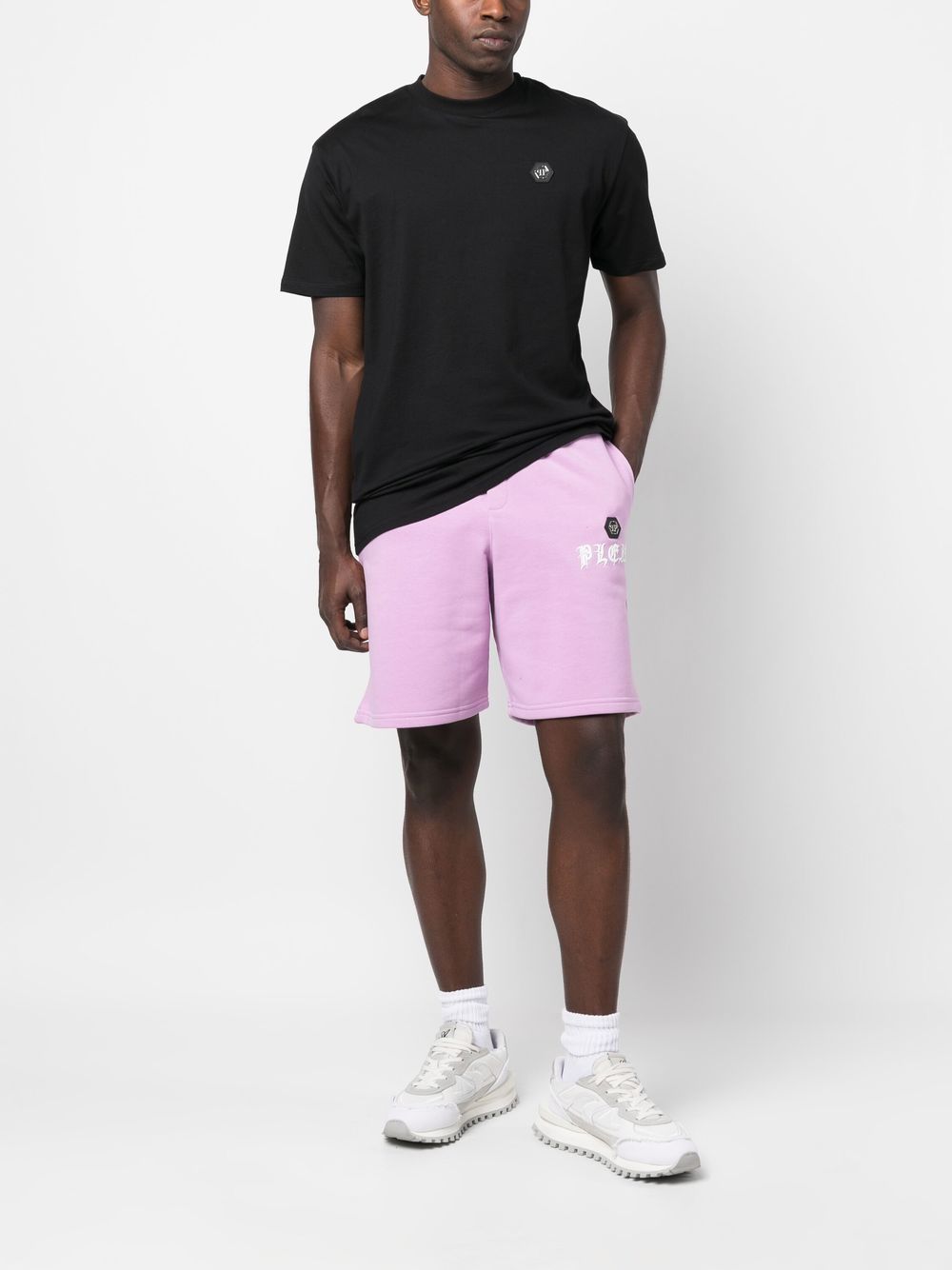 PHILIPP PLEIN Logo-Plaque Track Shorts
