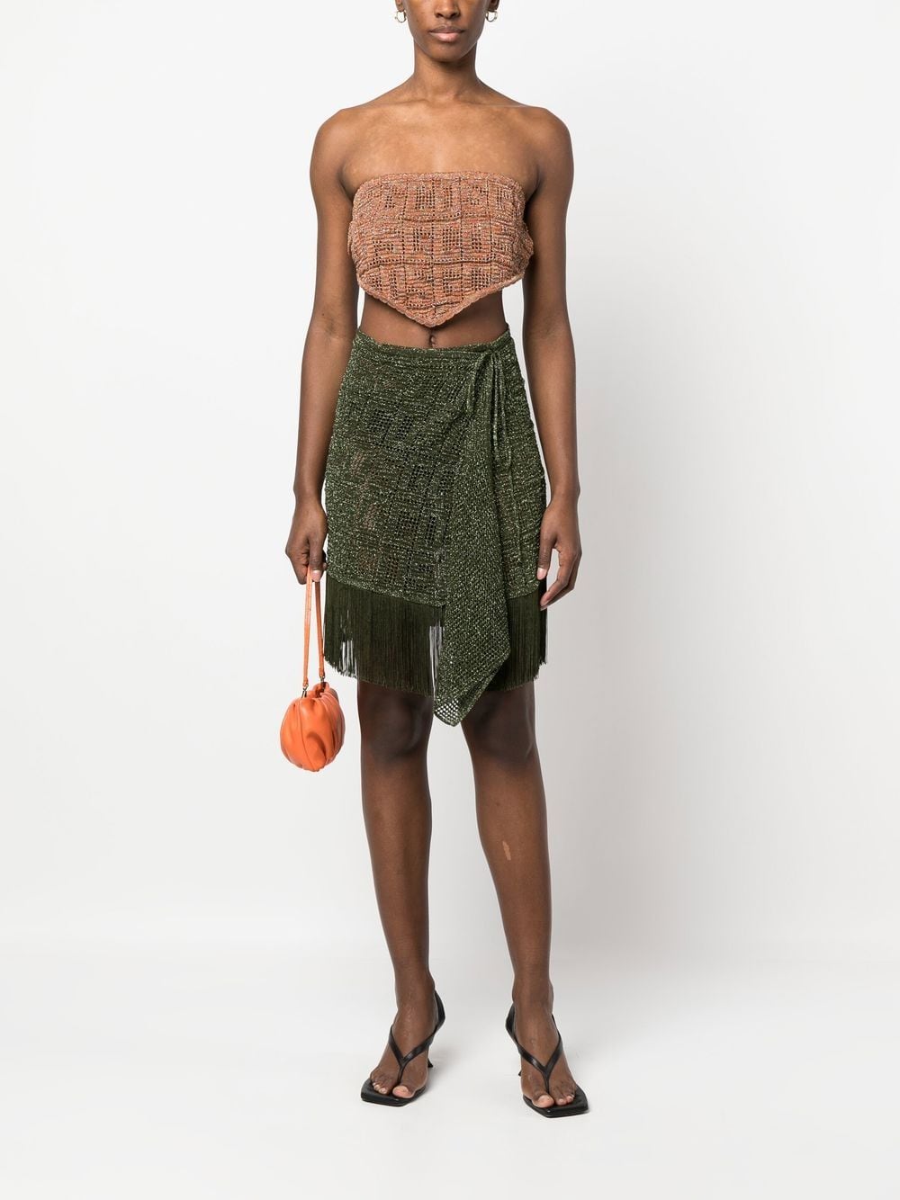 GCDS Macramé Monogram Bandana Top