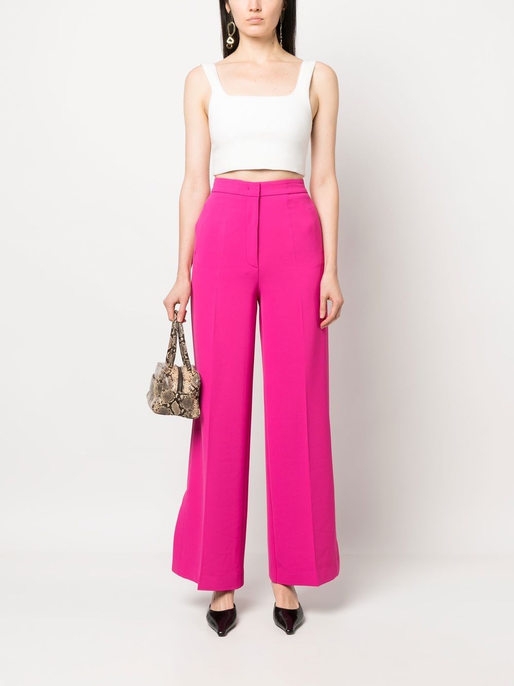 BLANCA VITA Blanca Vita Overlapping-Panel Palazzo Pants