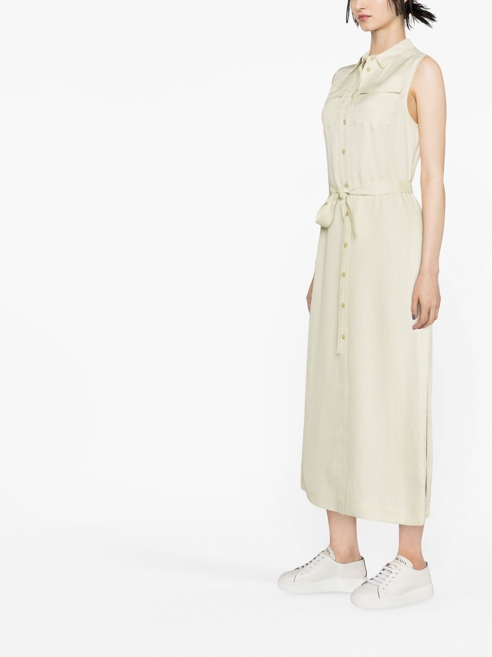check long dress self-portrait - Brown Check Chiffon Midi Dress