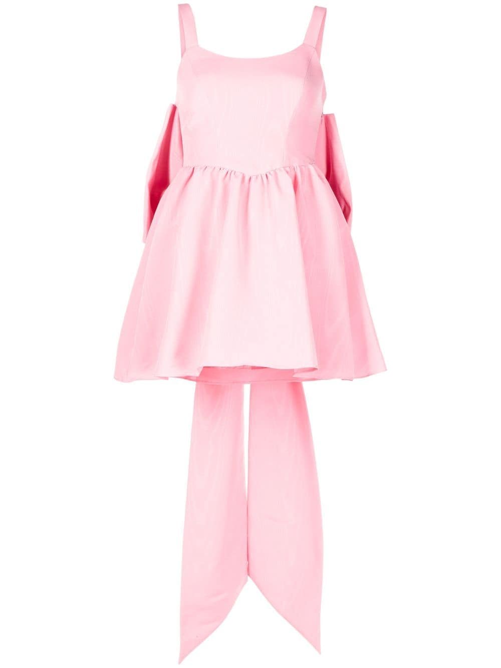pink bow dress love shack fancy Loveshackfancy Bow-Detailed Short Dress In Pink - 58% Off