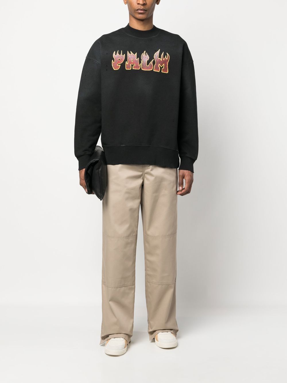 PALM ANGELS reversed waistband chino trousers