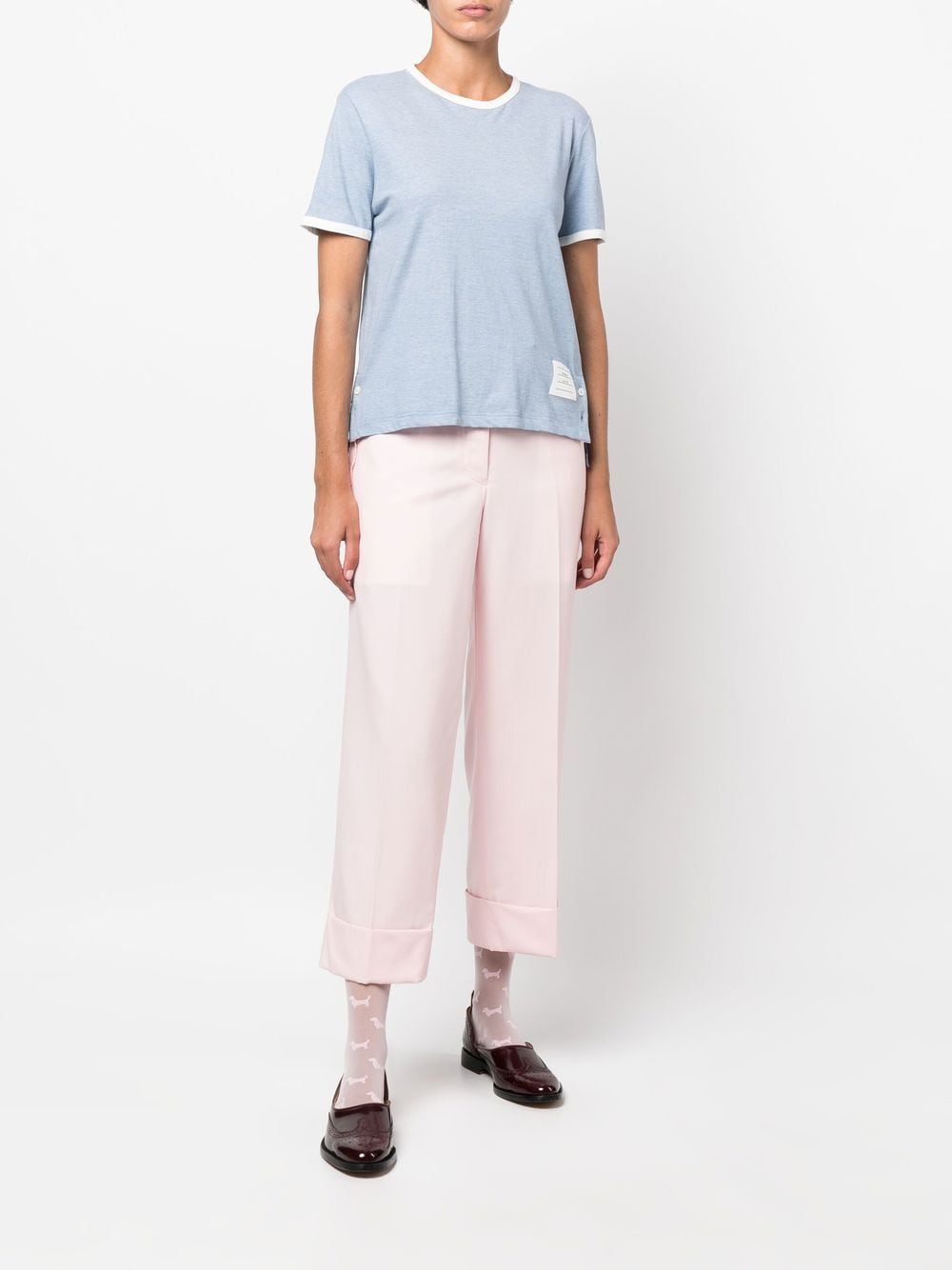 THOM BROWNE Contrast-Trim T-Shirt