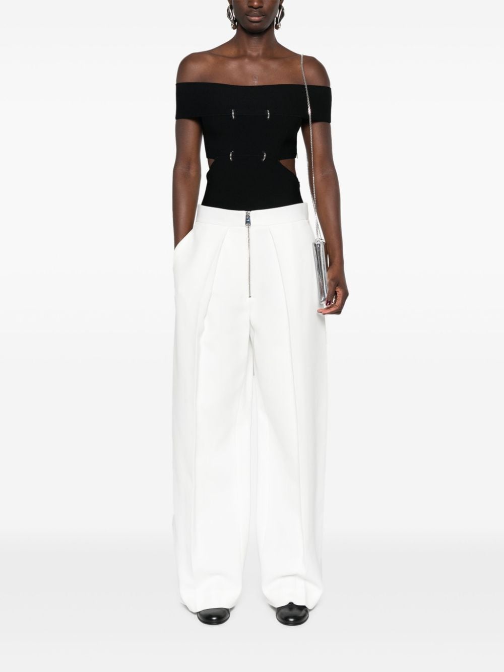ALEXANDER MCQUEEN Alexander McQueen Cut-Out Off-Shoulder Top