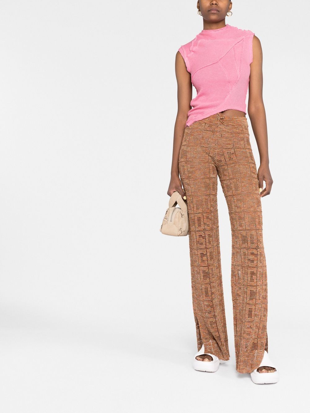 GCDS Crochet High-Waisted Trousers