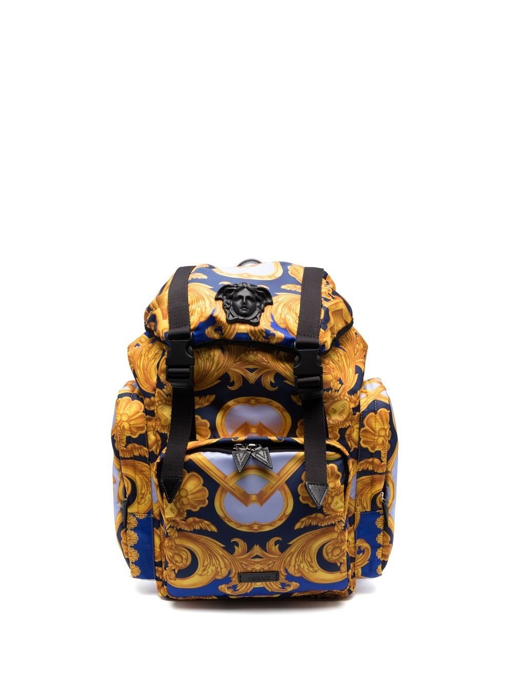 Versace Baroque Print Backpack In Gold - 40% Off | Editorialist display picture 2