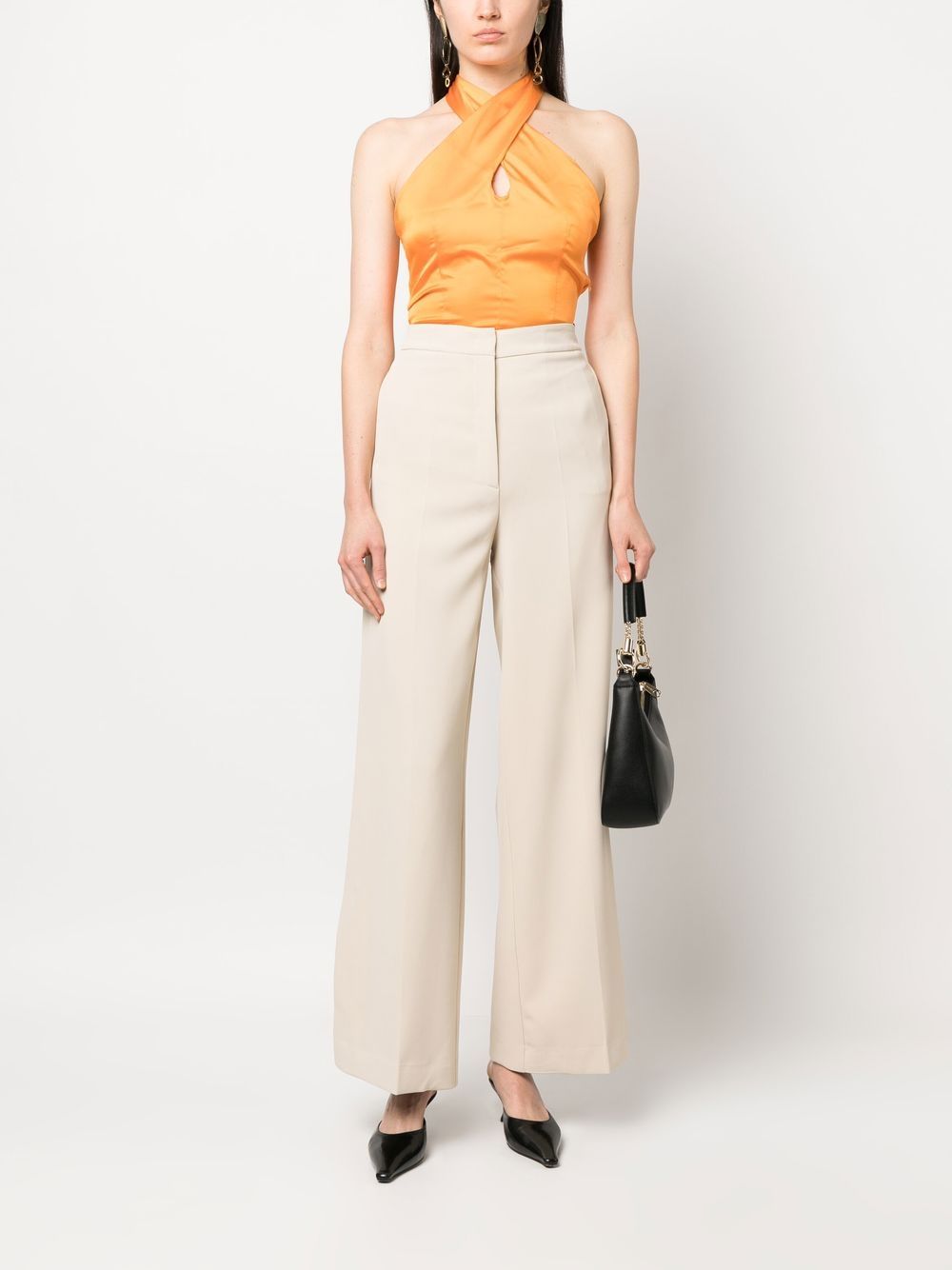 BLANCA VITA Blanca Vita Overlapping-Panel Palazzo Pants