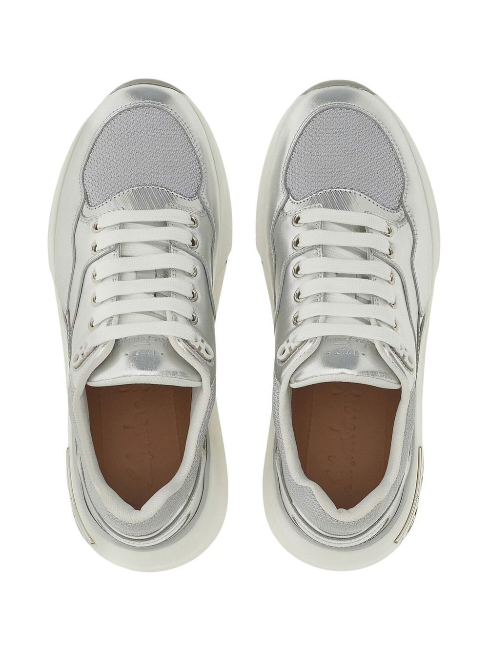 Ferragamo Dania Leather Sneakers In White - 61% Off Ferragamo Dania Leather Sneakers In White - 61% Off