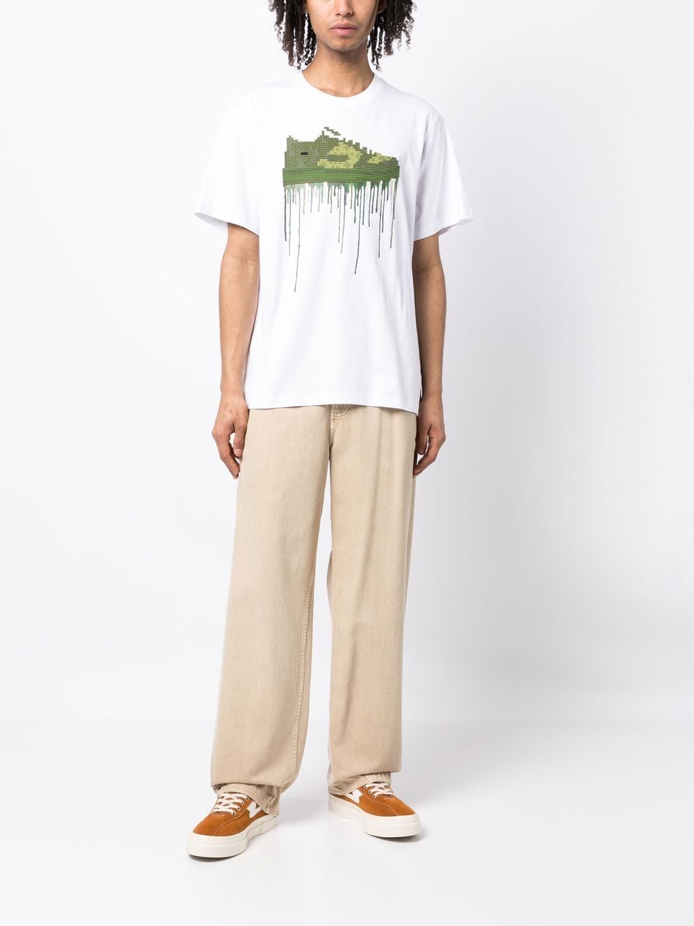 MOSTLY HEARD RARELY SEEN green louis cotton t-shirt