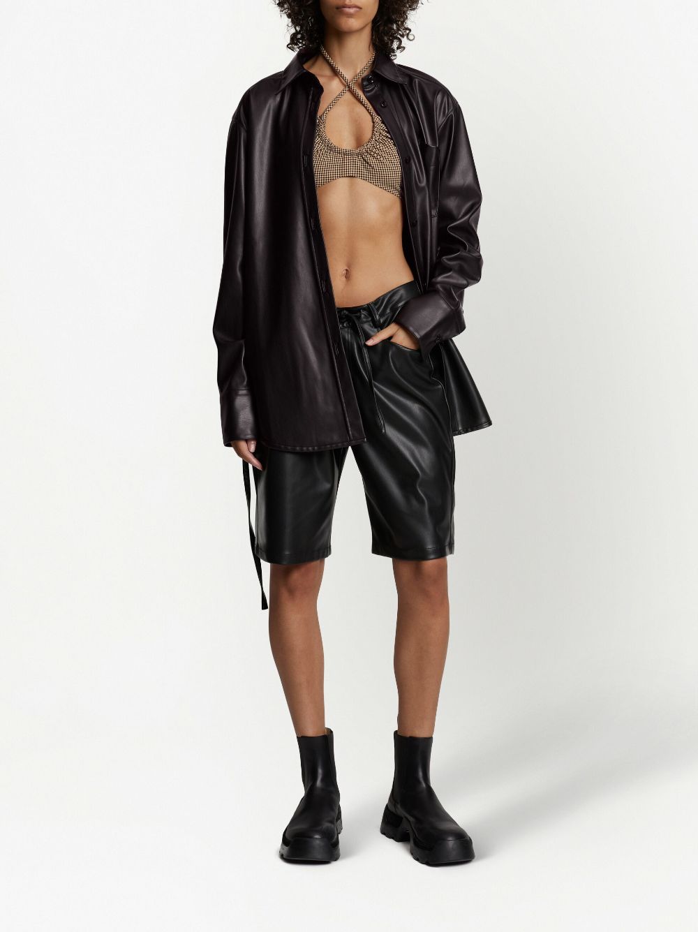 PROENZA SCHOULER WHITE LABEL Proenza Schouler White Label Faux-Leather Shirt Jacket