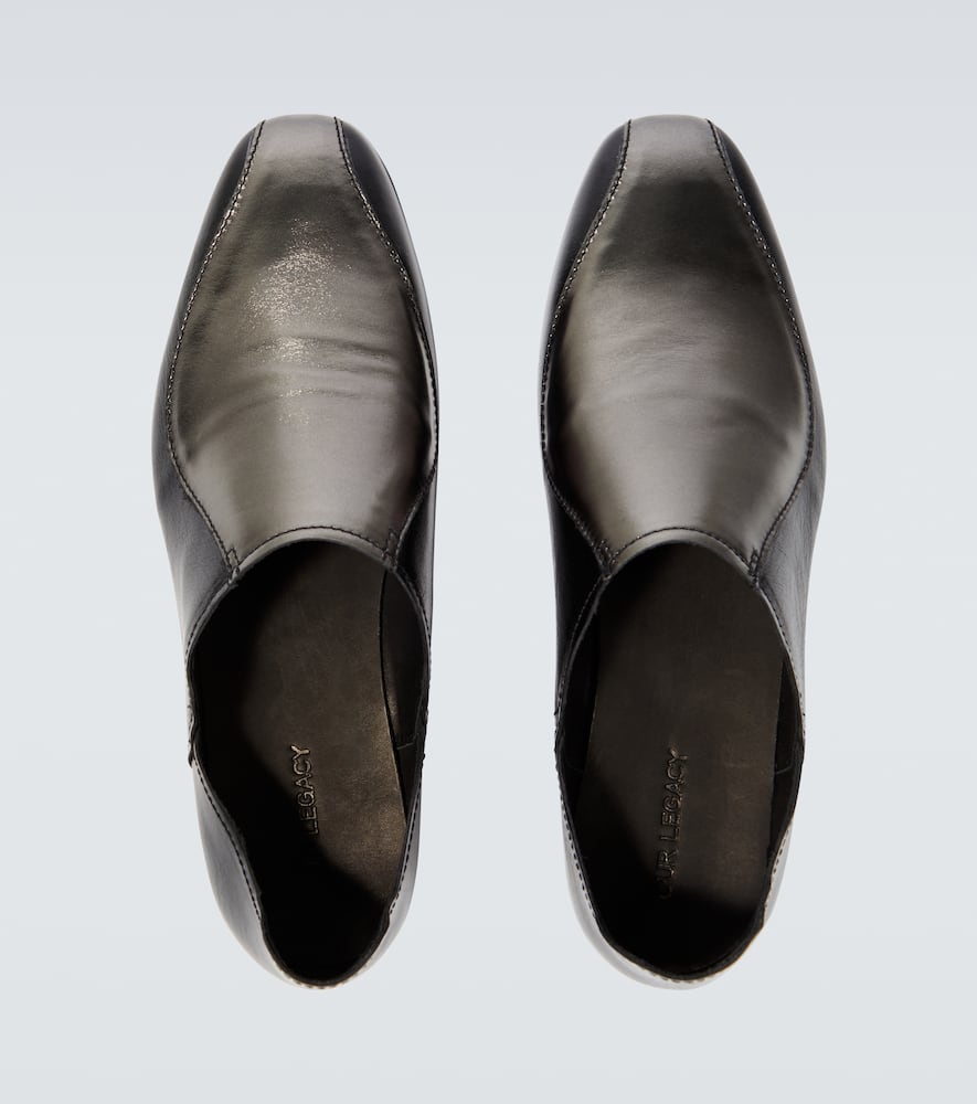 Our Legacy Cab Leather Slippers In Metallic - 40% Off | Editorialist