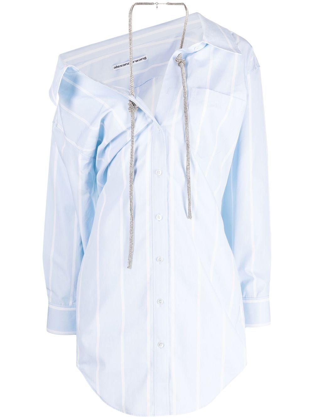 alexander wang striped shirt dress ALEXANDER WANG Womens Striped Ruched Mini Dress Sheath Bodycon Long Sleeve S
