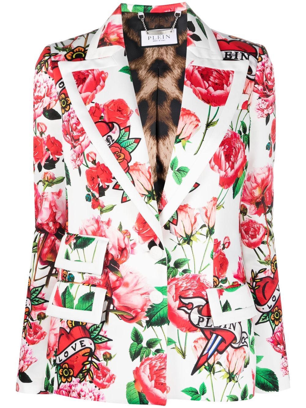 PHILIPP PLEIN Philipp Plein Love Floral-Print Blazer