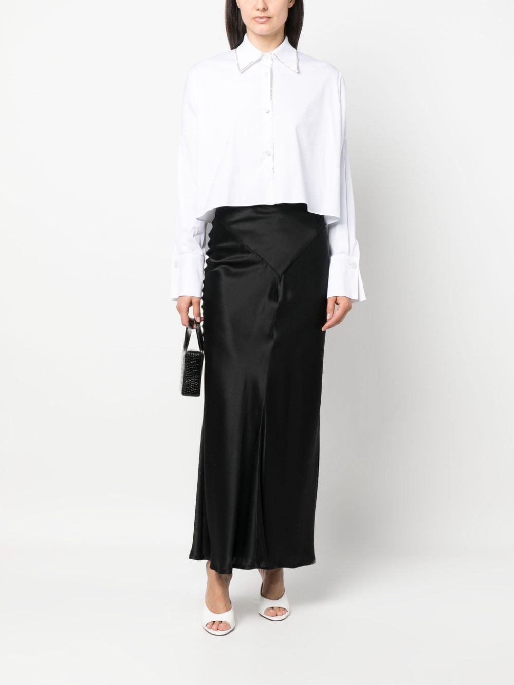 GENNY Genny Embellished Cropped Shirt