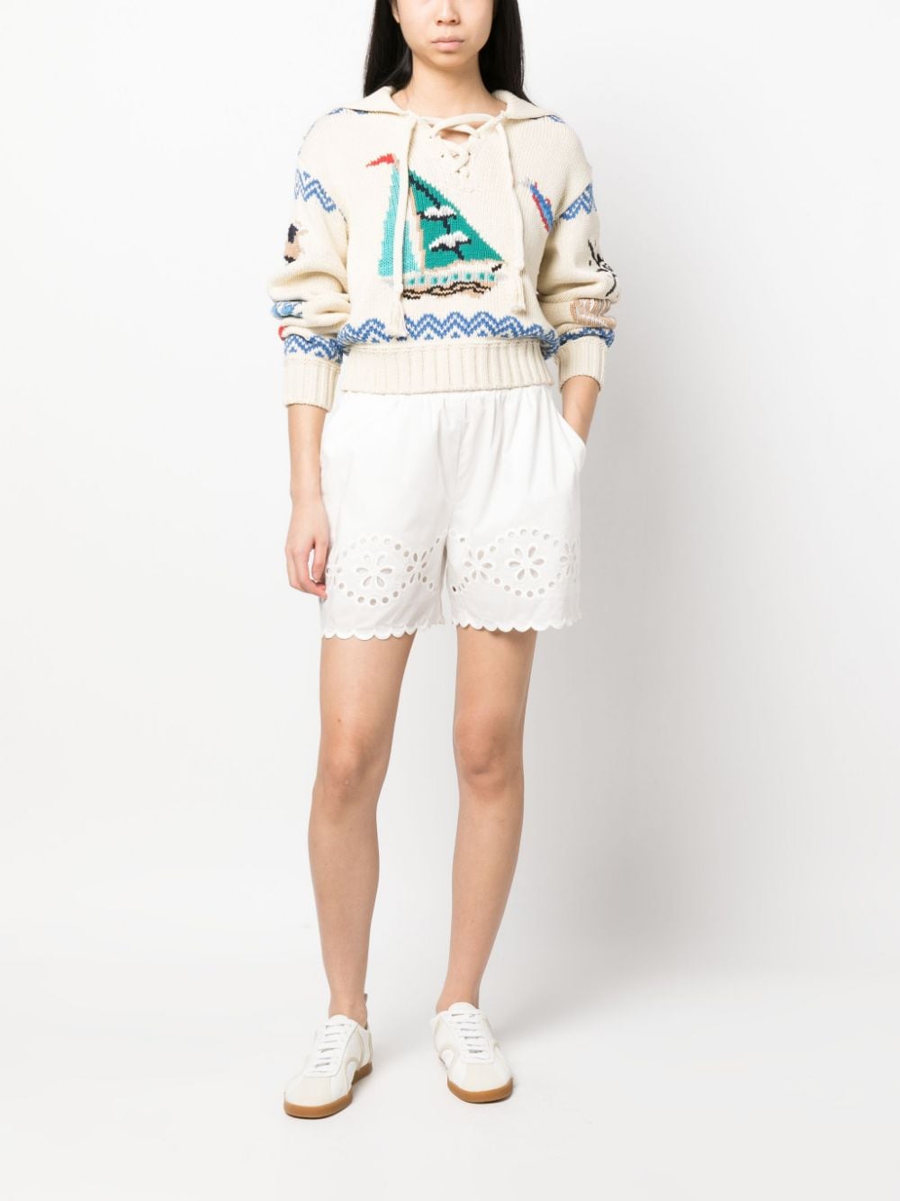 RED VALENTINO Cut-Out Detailing Shorts