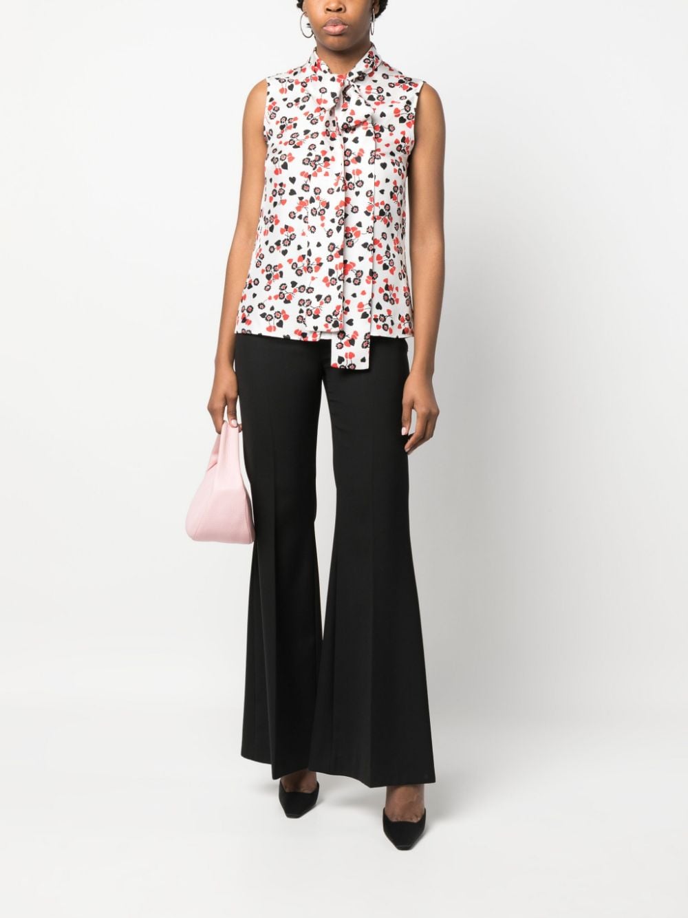 MOSCHINO Moschino Floral Print Pussy-Bow Top