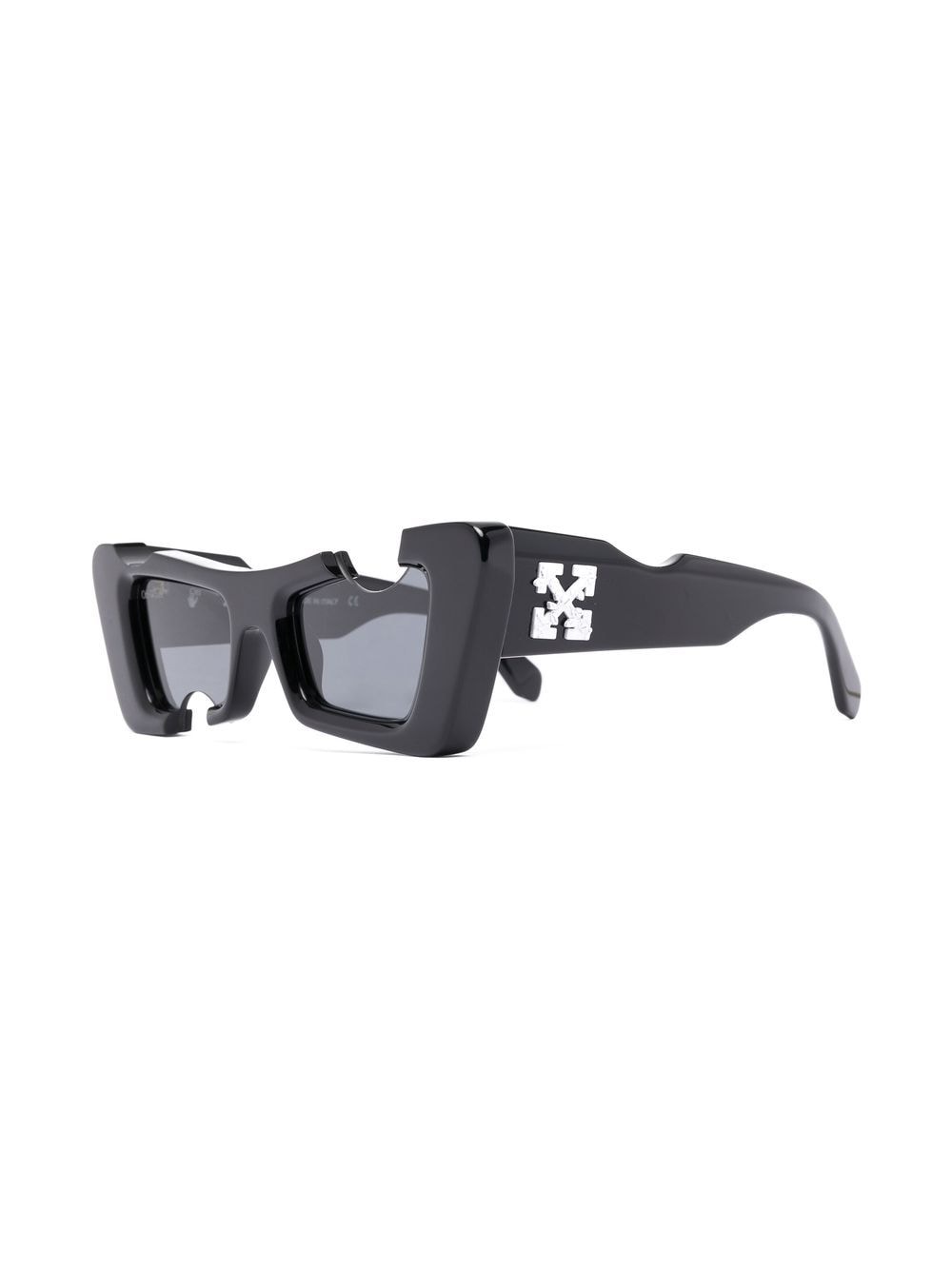 Off-White Cady Cut-Out Sunglasses - Black | Editorialist display picture 1