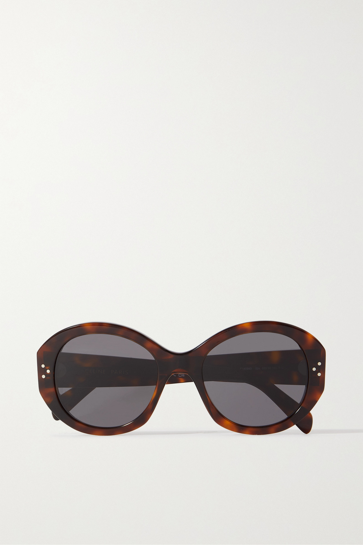 Studded round Celine tortoise sunglasses Sunglasses CELINE Bold 3 dots CL40286I 53A 53-17 Tortoise in  main image 2
