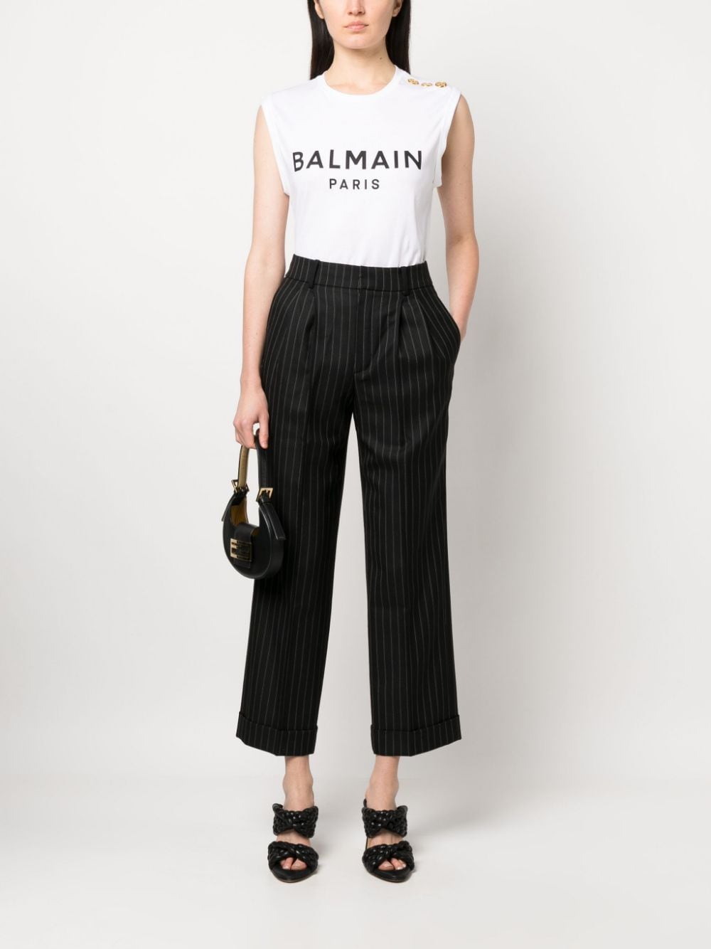 BALMAIN Balmain Logo-Print Tank Top