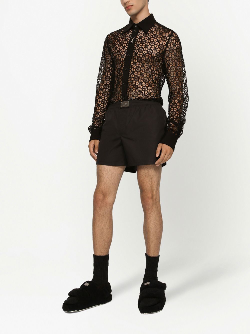 DOLCE & GABBANA Dolce & Gabbana Sicilia-Fit Macramé-Lace Single-Breasted Blazer