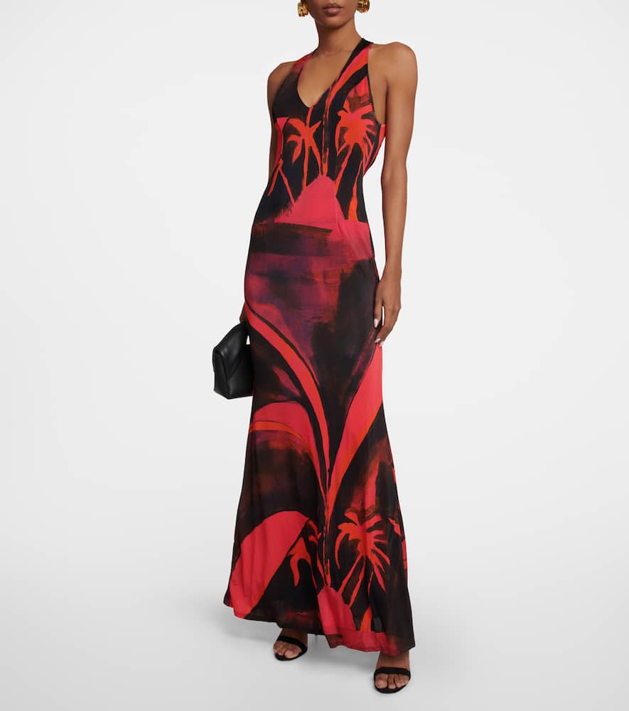 louisa ballou maxi dress Louisa Ballou High Sea Printed Maxi Dress In Multicoloured - 50% Off