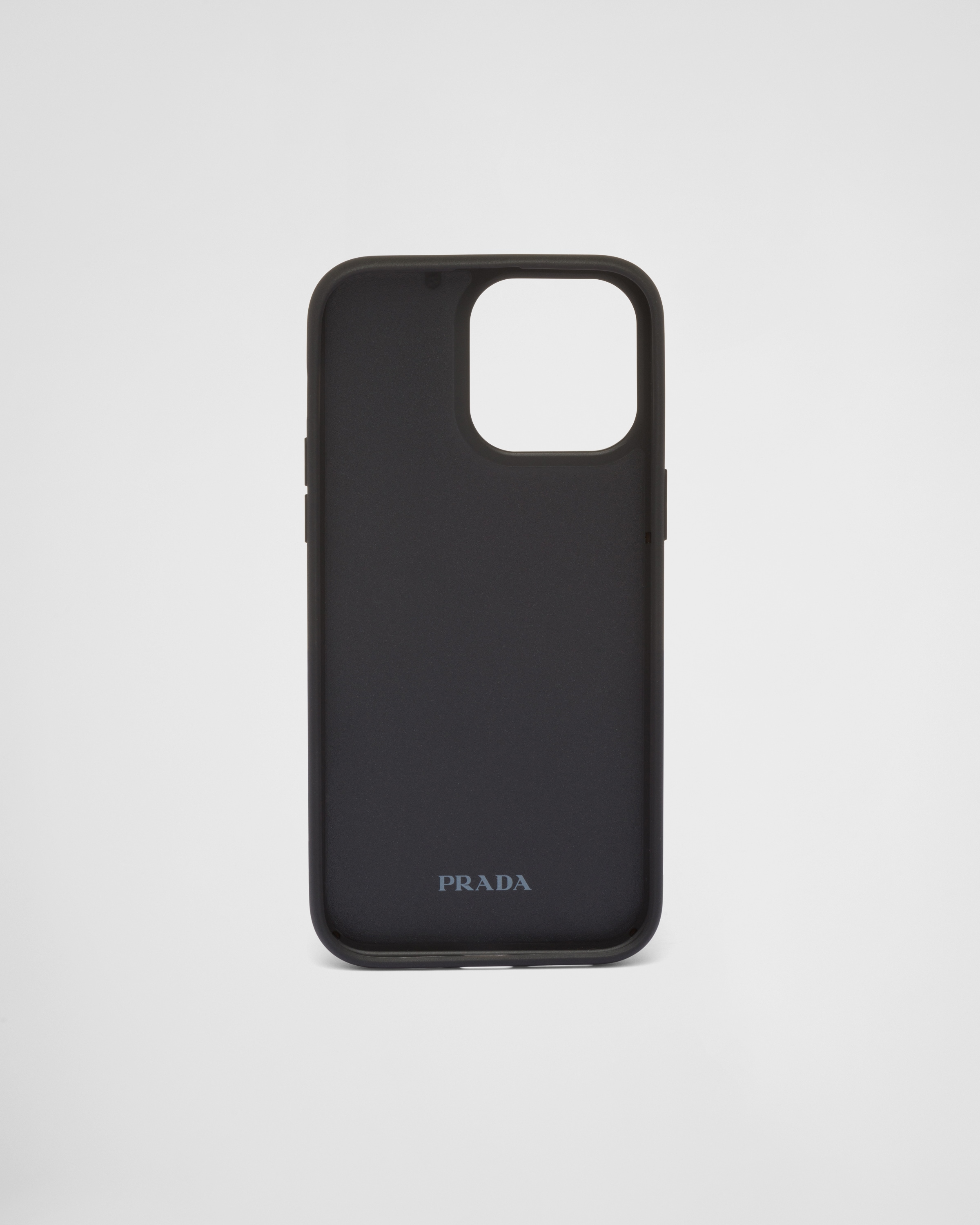 Prada Leather Cover For Iphone 14 Pro Max - Black | Editorialist