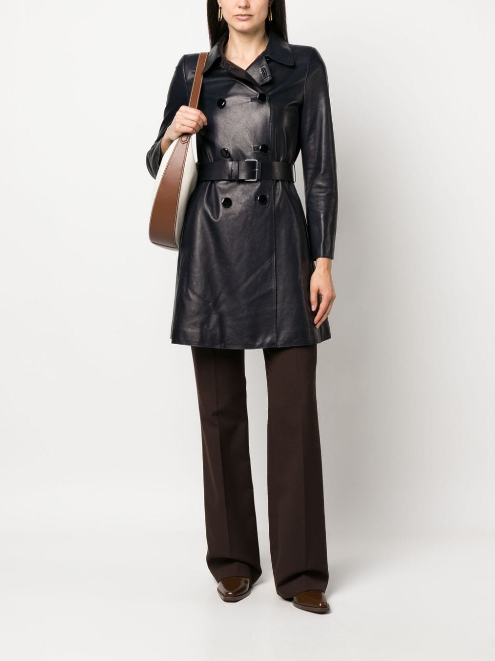 GIORGIO ARMANI x 10 Corso Como Leather Trench Coat