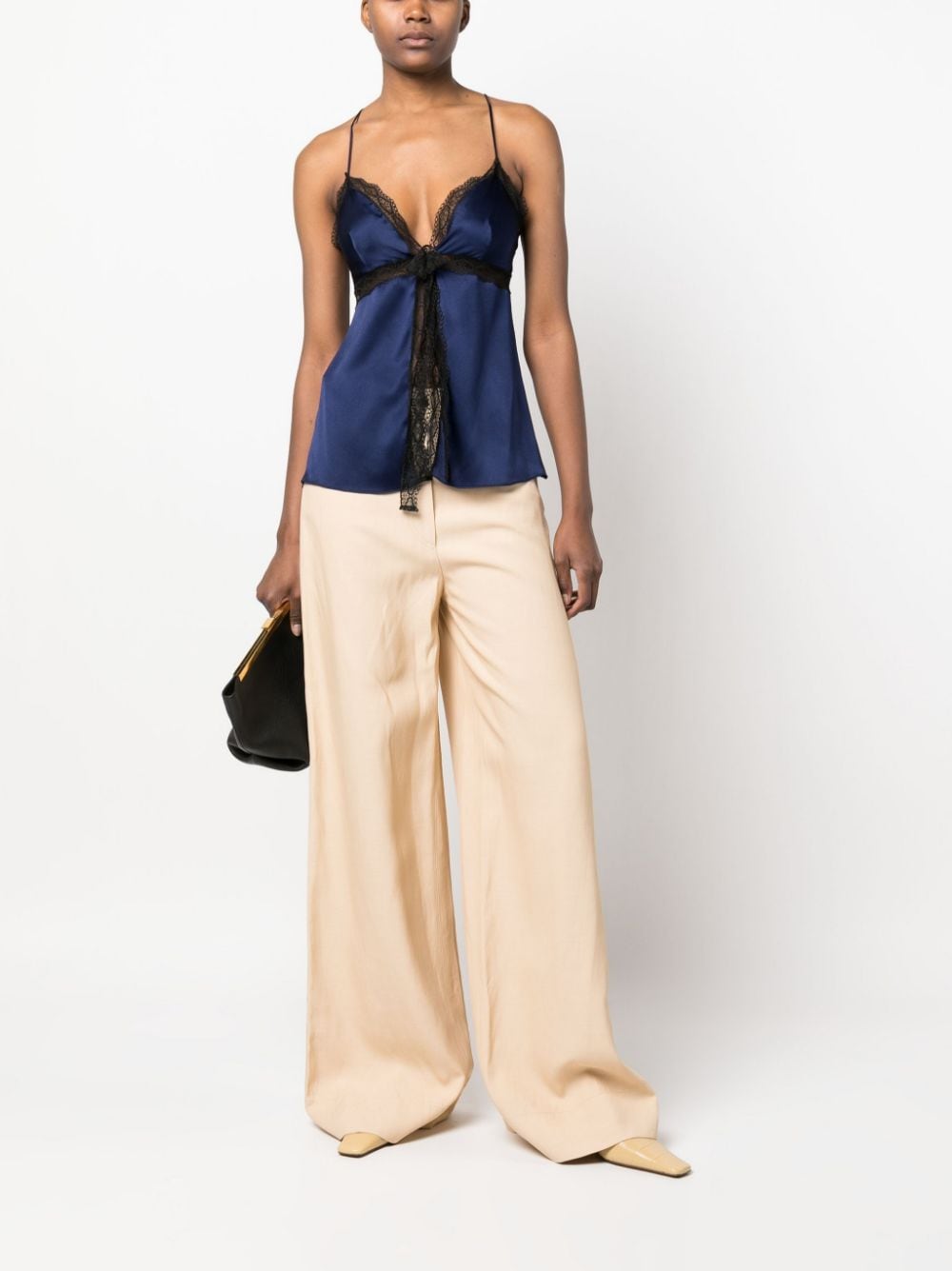 ALBERTA FERRETTI Alberta Ferretti Silk Blend Lace-Trim Cami