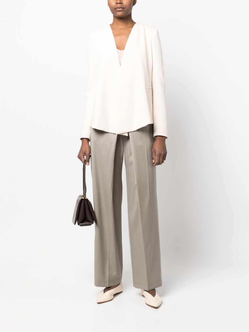 TWINSET Open-Front Crêpe Cady Blazer