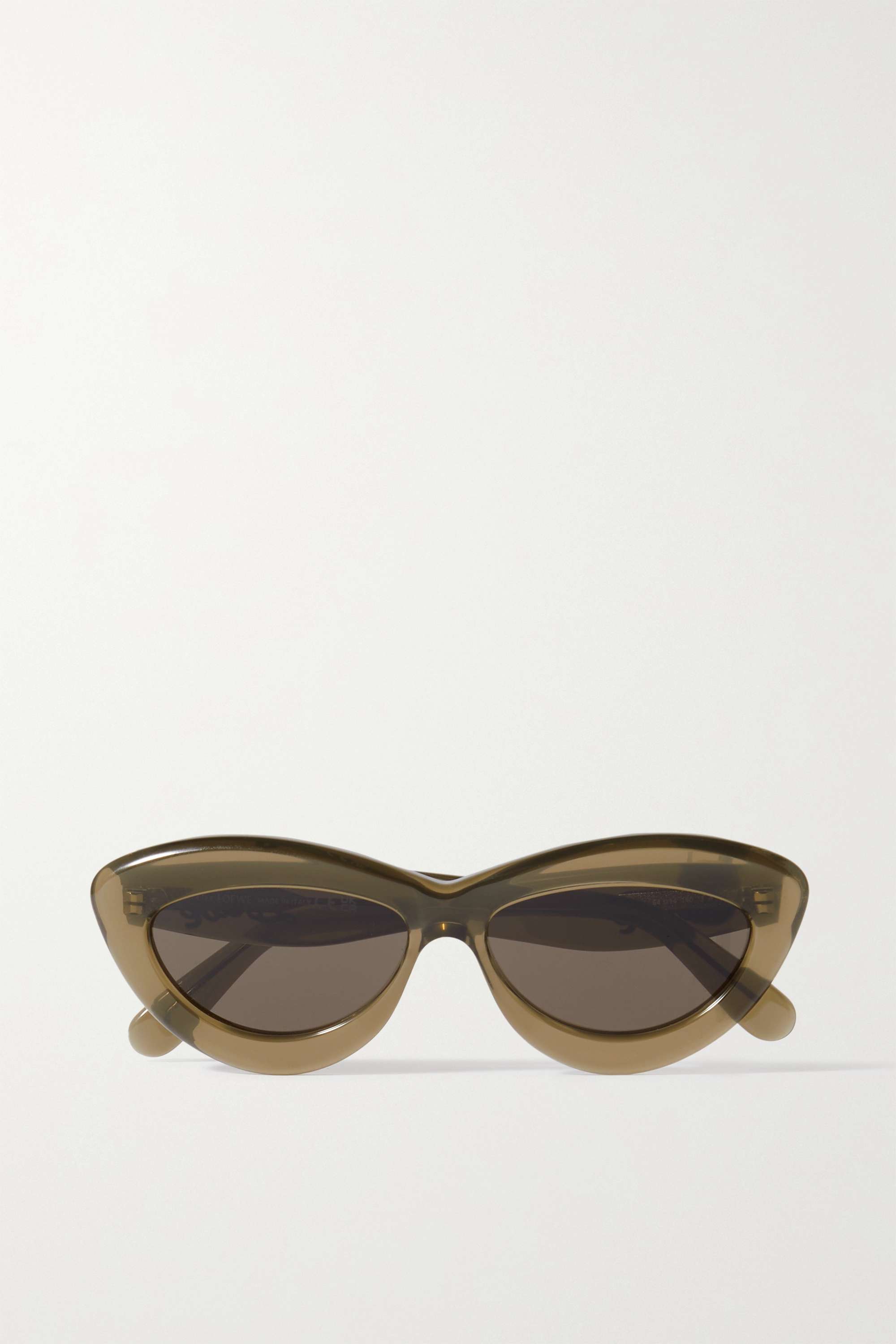 Loewe Inflated Cat-Eye Acetate Sunglasses - Brown | Editorialist
