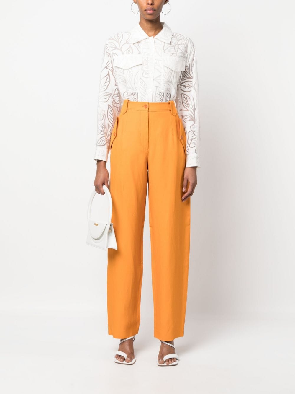 ALBERTA FERRETTI Alberta Ferretti Floral Sheer Shirt